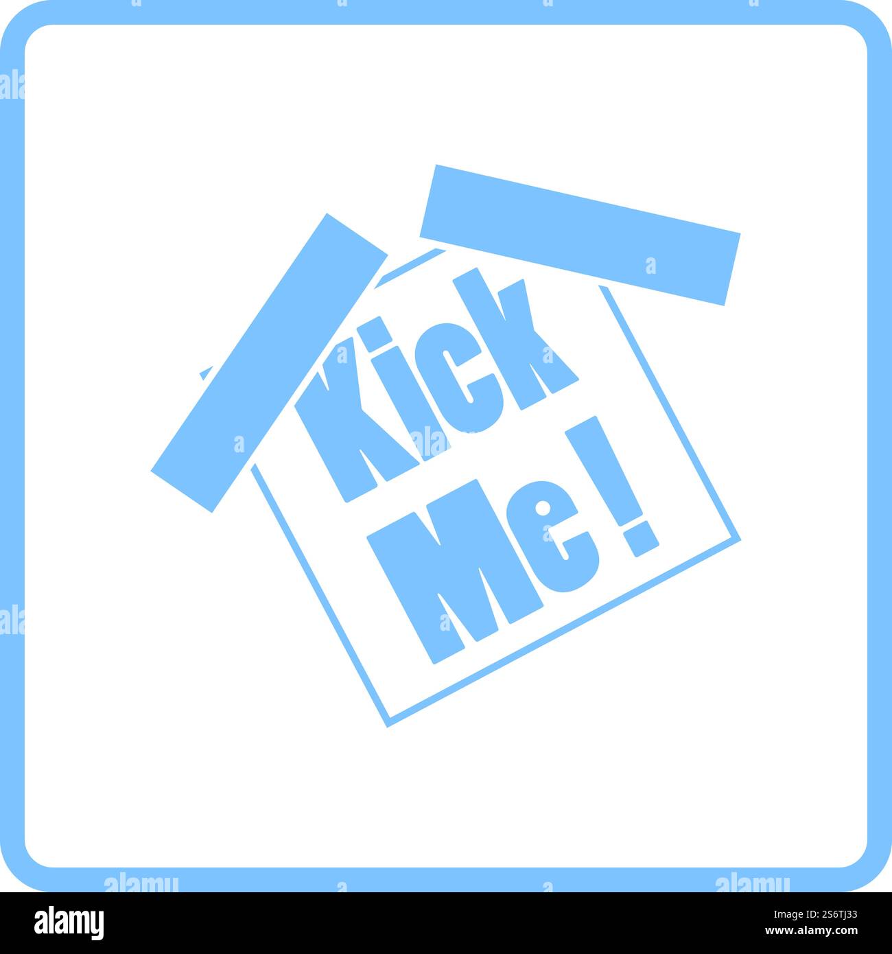 April Fool’s Day Icon. Blue Frame Design. Vector Illustration Stock ...