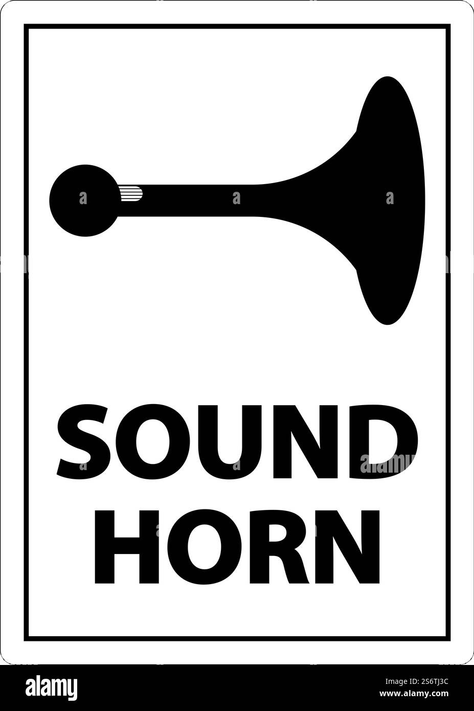 2-Way Sound Horn Sign On White Background Stock Vector Image & Art - Alamy