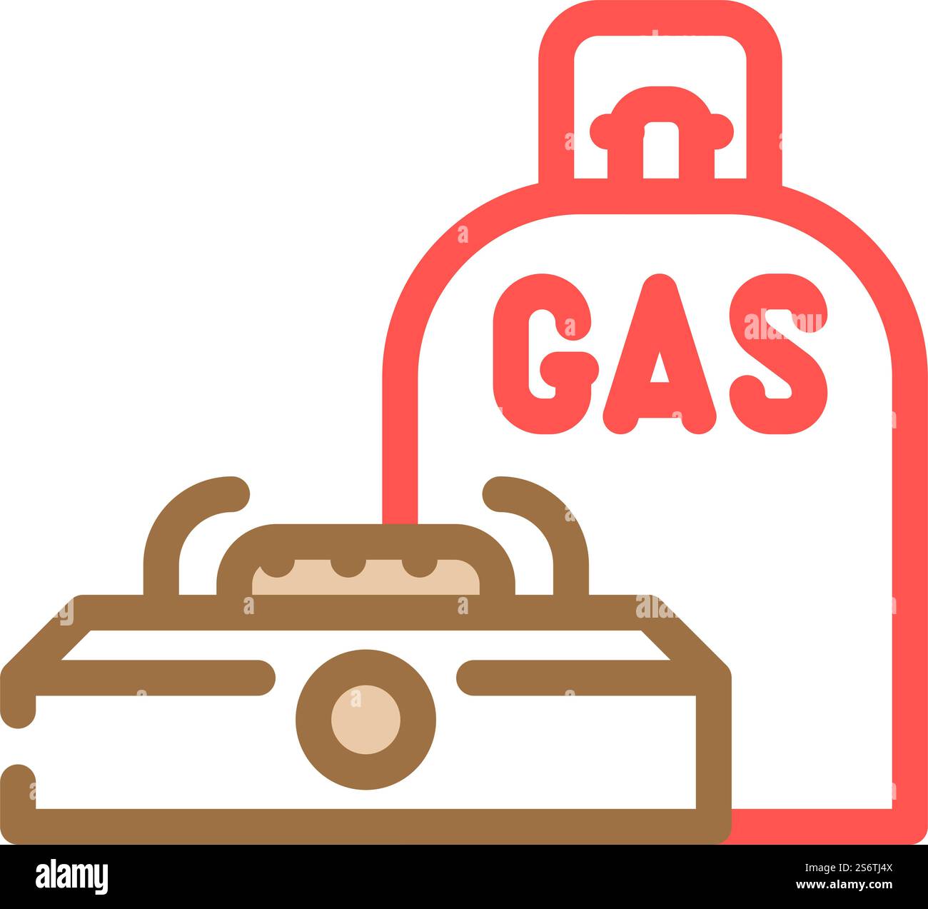 gas cooktop color icon vector. gas cooktop sign. isolated symbol ...