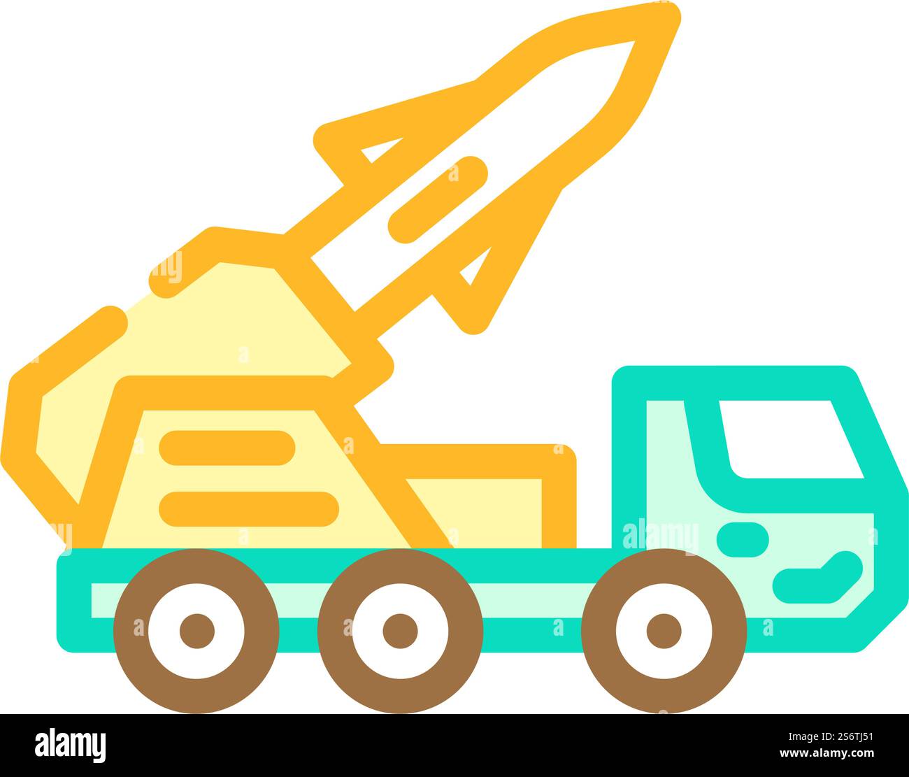 missile rocket color icon vector. missile rocket sign. isolated symbol ...