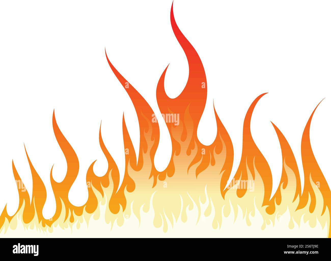 Cartoon fire flame. Modern light effect for web Design in flat style ...