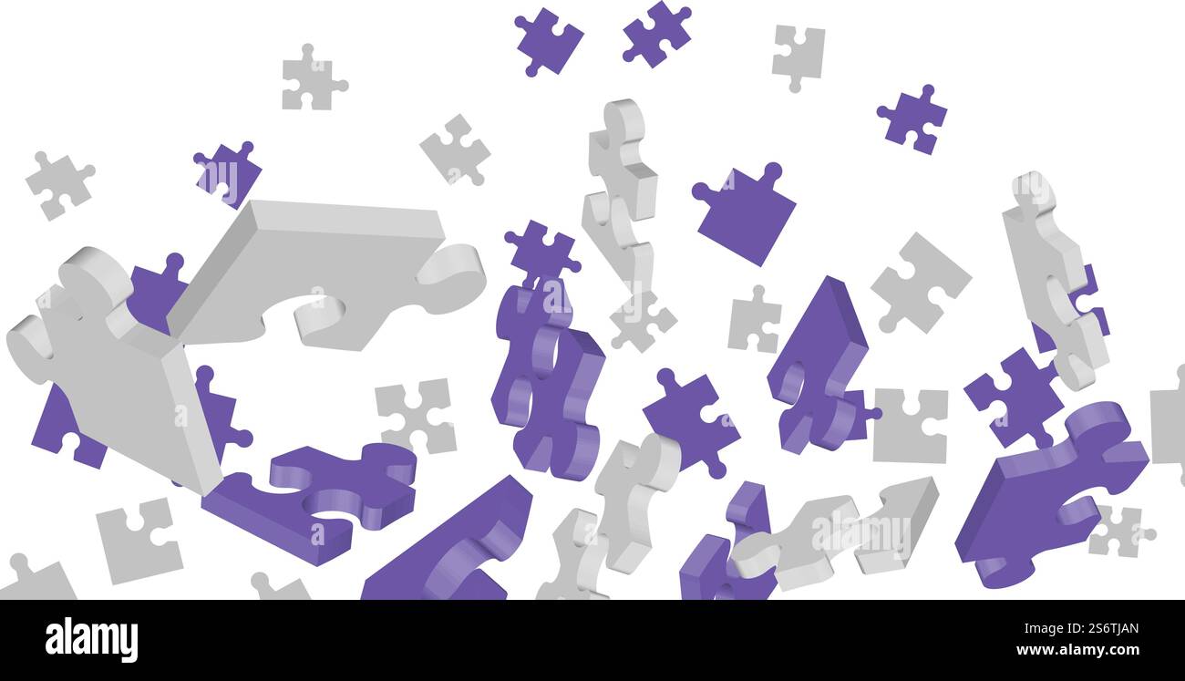 Puzzle concept. Ideal for teamwork and technology designs. Vector ...