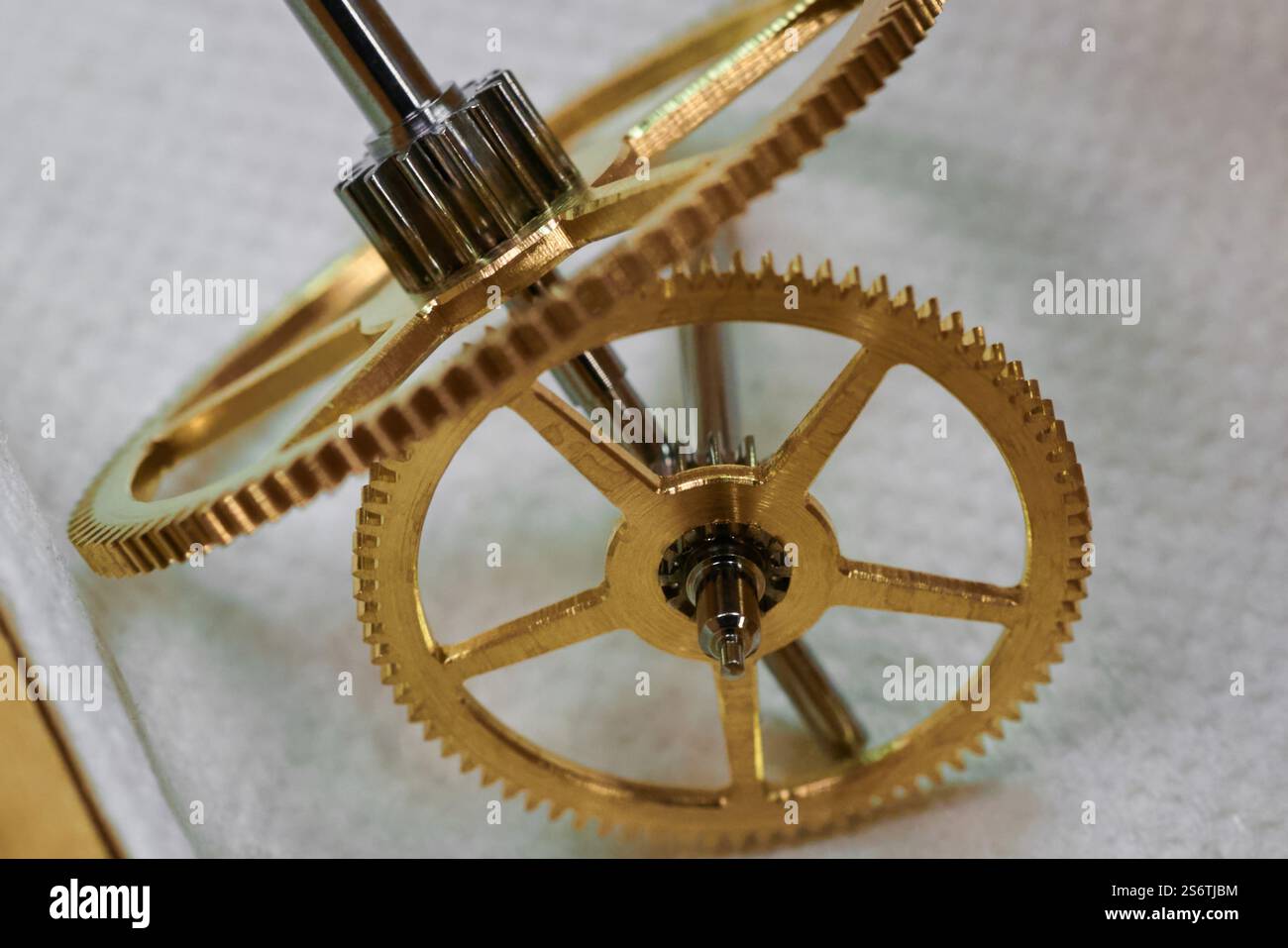 Intricate clockwork gears interlock in perfect harmony, showcasing the ...