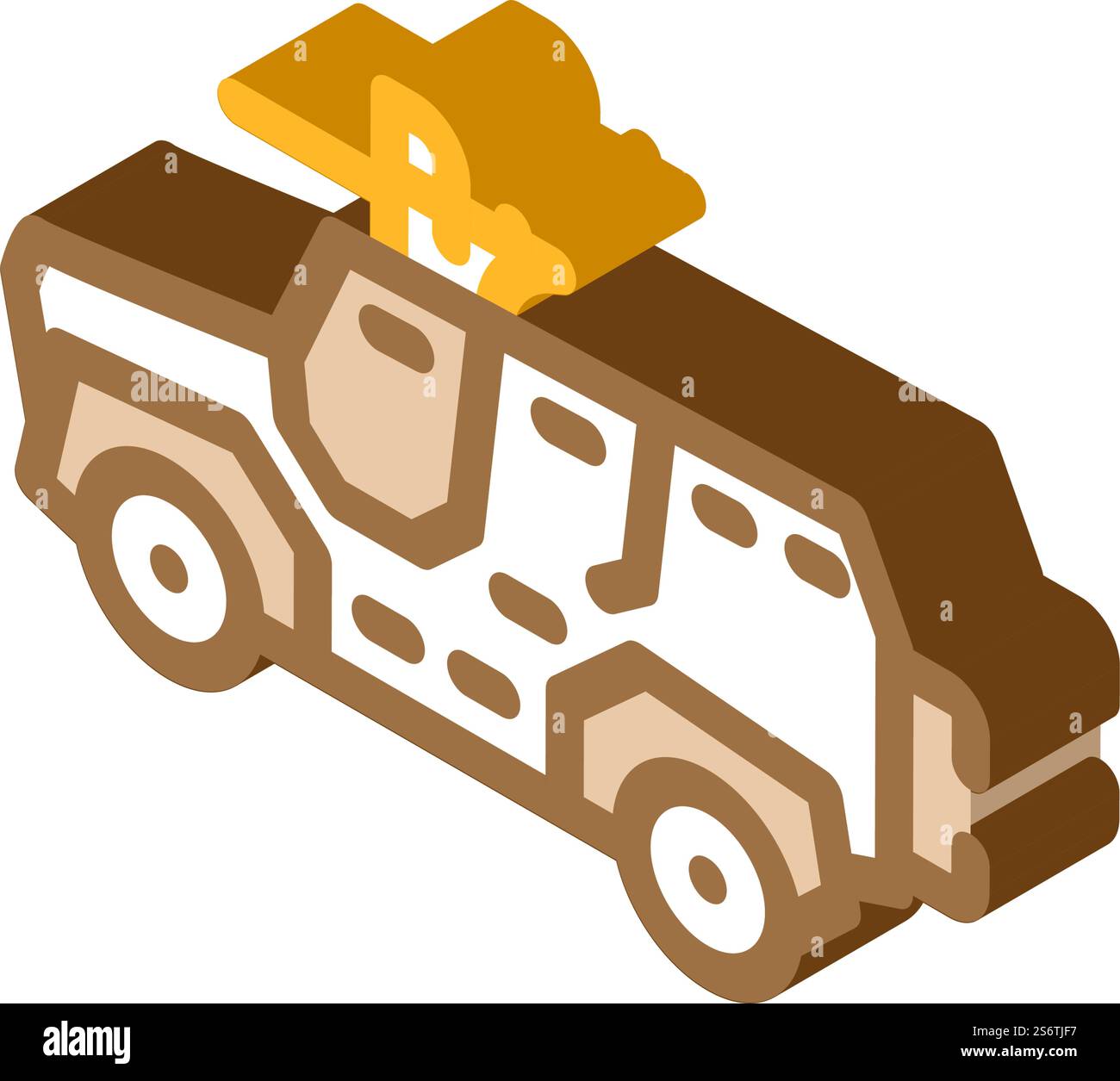military vehicle isometric icon vector. military vehicle sign. isolated ...