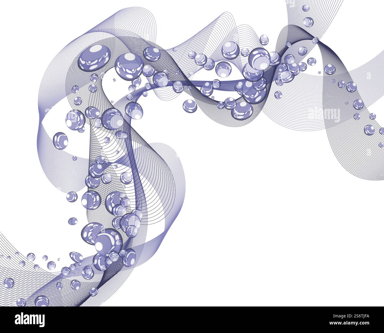 Abstract wave element from thin lines. Stylized line art background in ...