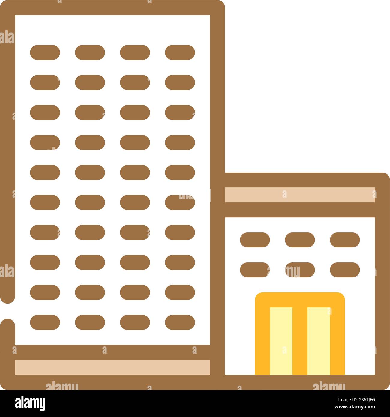 office skyscraper color icon vector. office skyscraper sign. isolated ...