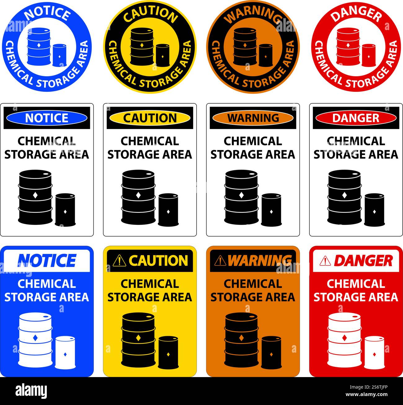 Chemical Storage Area Sign On White Background Stock Vector Image & Art ...