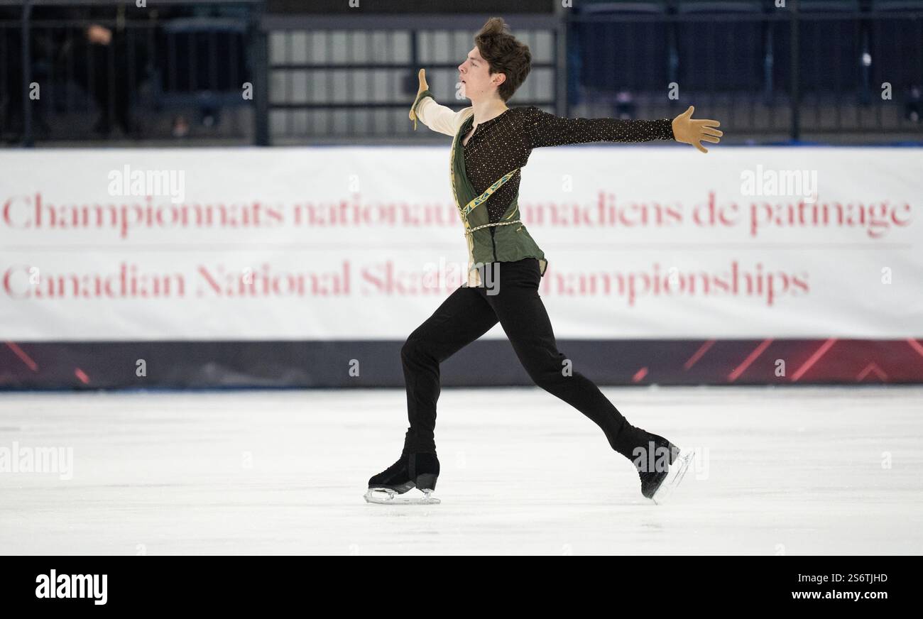 Aleksa Rakic performs his short program in the men's competition at the ...