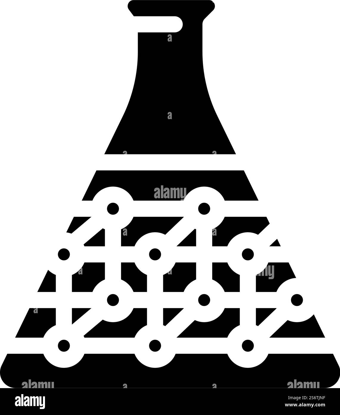 polymers in chemical lab glass glyph icon vector. polymers in chemical ...