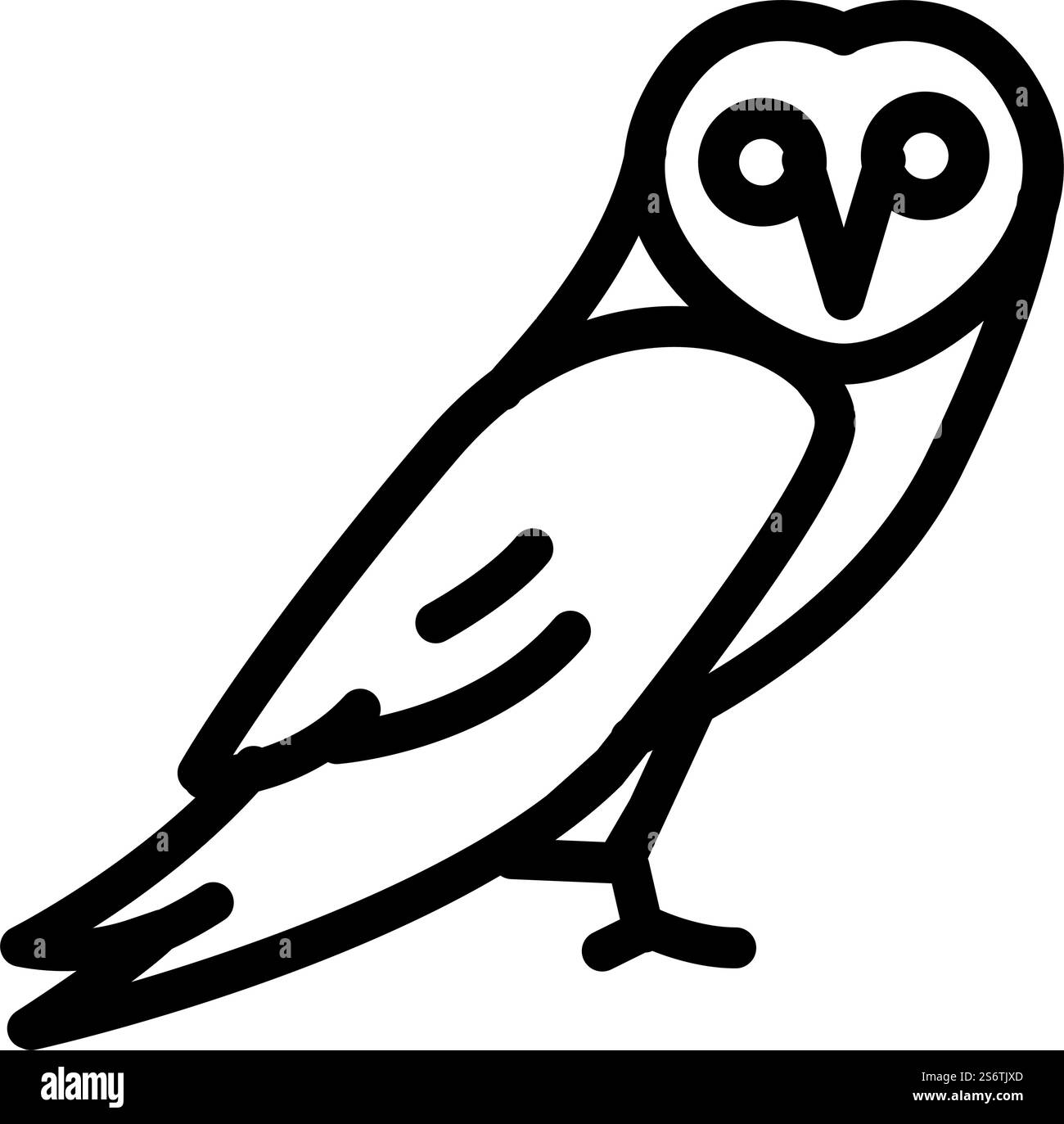 owl bird line icon vector. owl bird sign. isolated contour symbol black ...