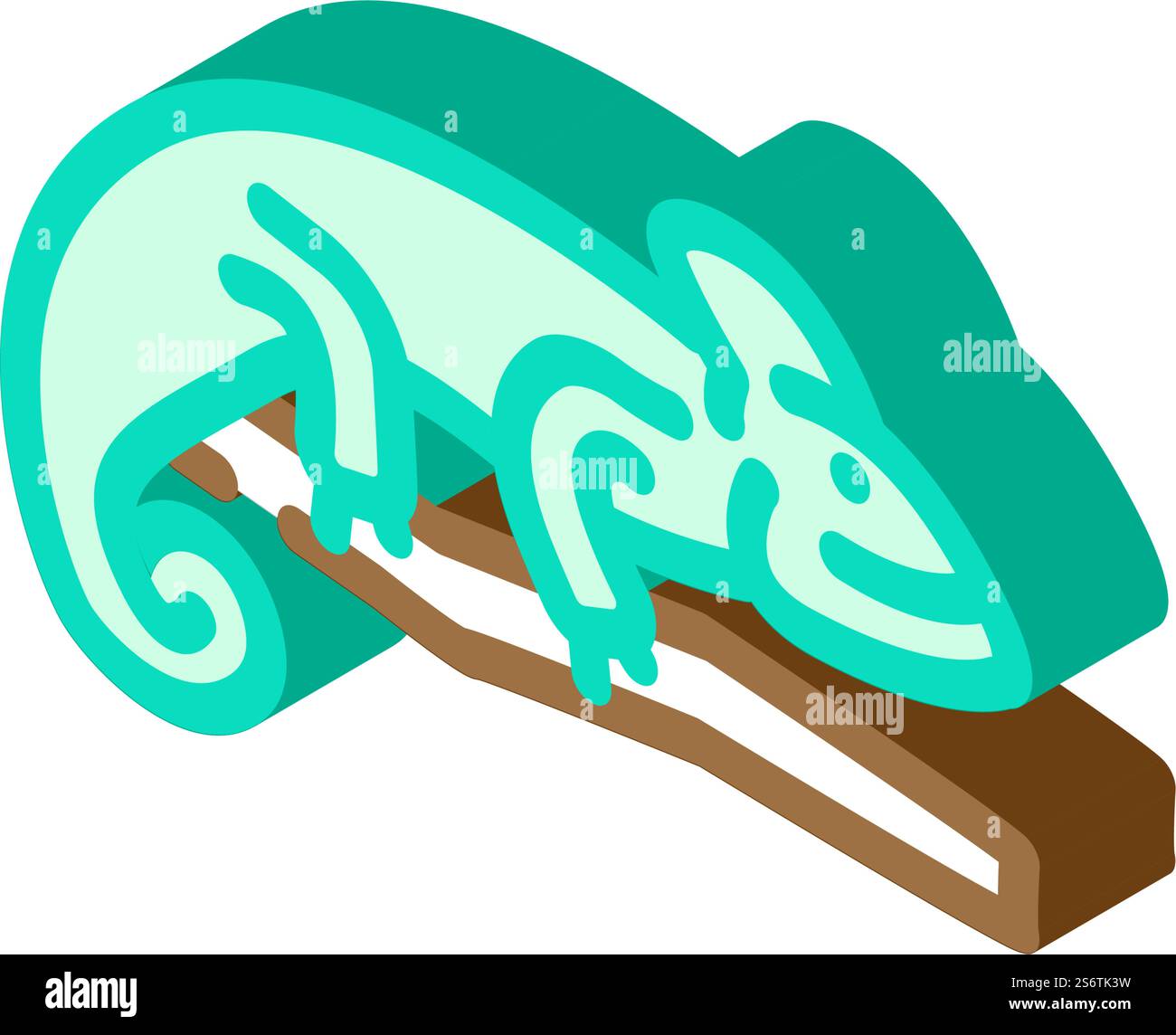 chameleon animal isometric icon vector. chameleon animal sign. isolated ...