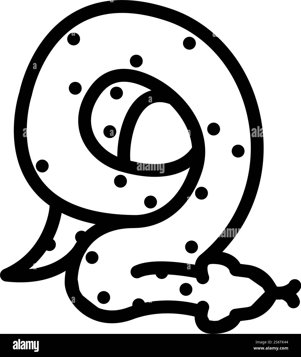 snake animal line icon vector. snake animal sign. isolated contour ...