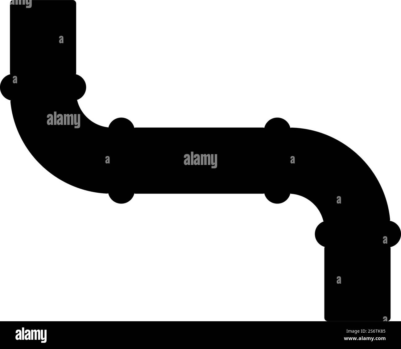 Pipe icon black color vector illustration image flat style simple. Pipe ...