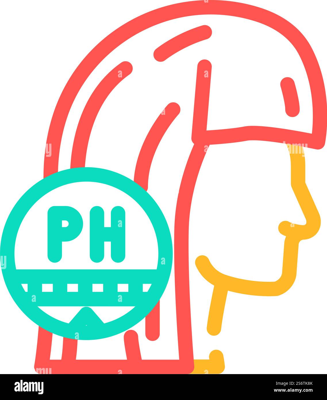 balancing ph of scalp color icon vector. balancing ph of scalp sign ...