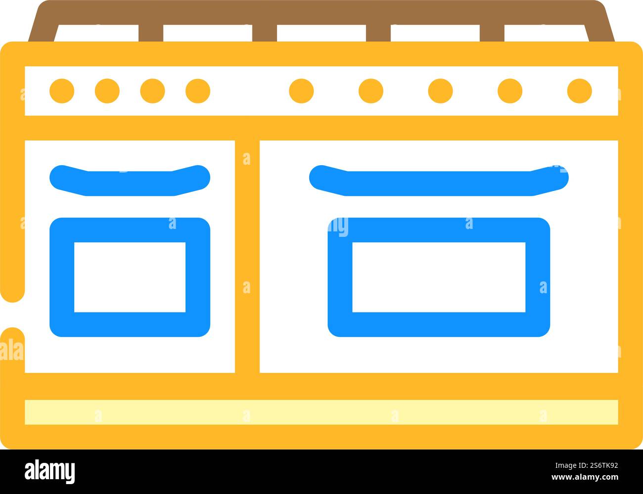 gas range color icon vector. gas range sign. isolated symbol ...