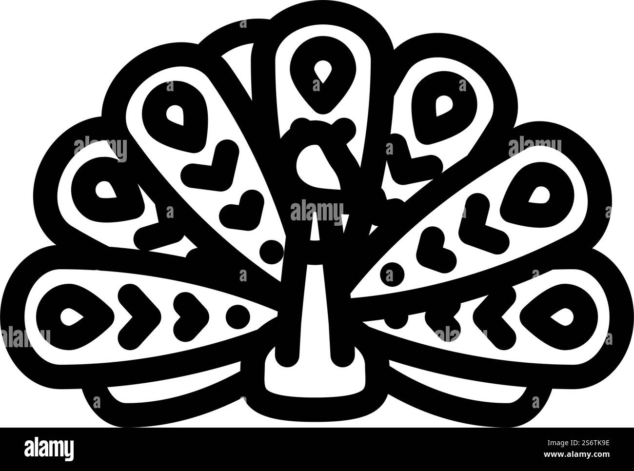 peacock bird line icon vector. peacock bird sign. isolated contour ...