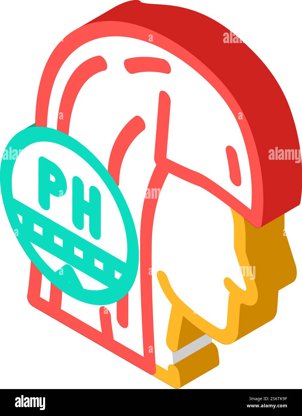 balancing ph of scalp isometric icon vector. balancing ph of scalp sign ...