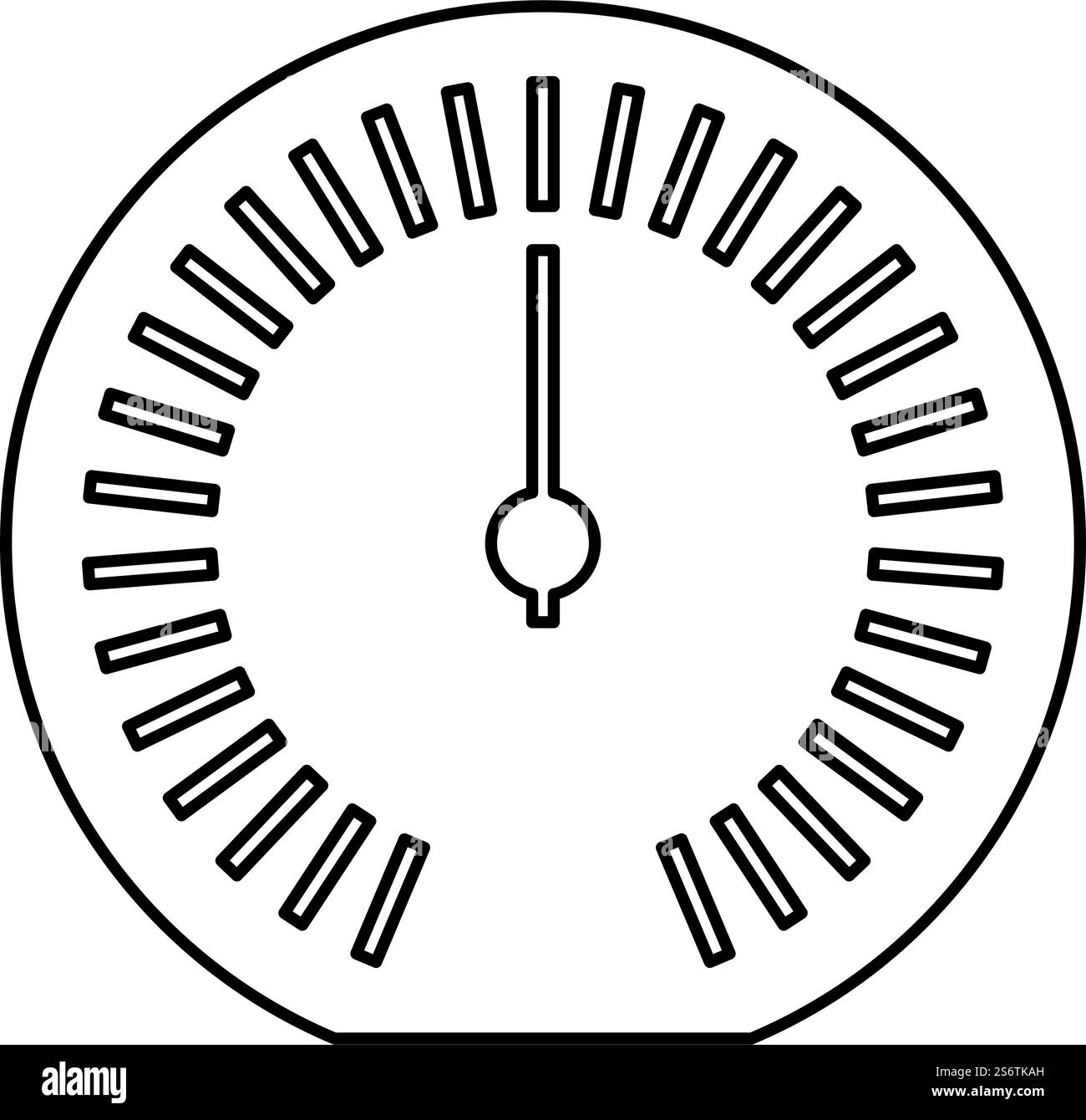Speedometer odometer speed counter meter contour outline line icon ...