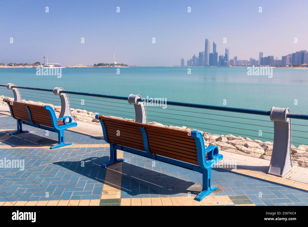 United Arab Emirates, Abu Dhabi. The skyscrapers that make up the ...