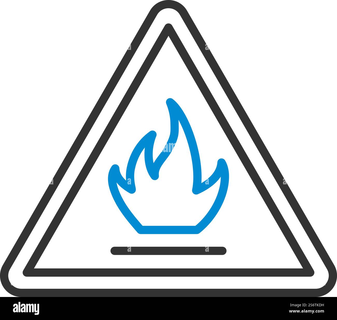 Flammable Icon. Editable Bold Outline With Color Fill Design. Vector ...