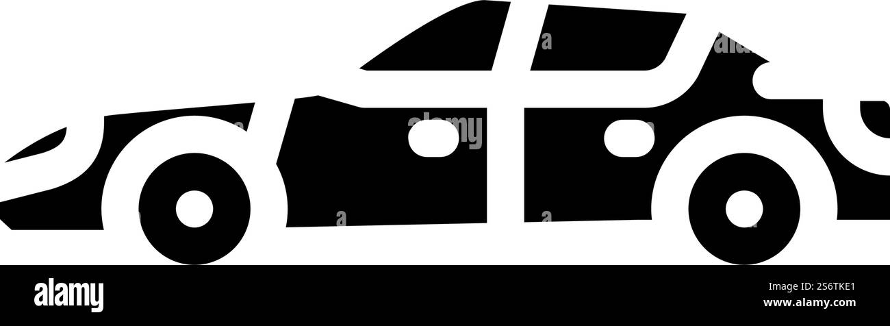 sedan car body type glyph icon vector. sedan car body type sign ...