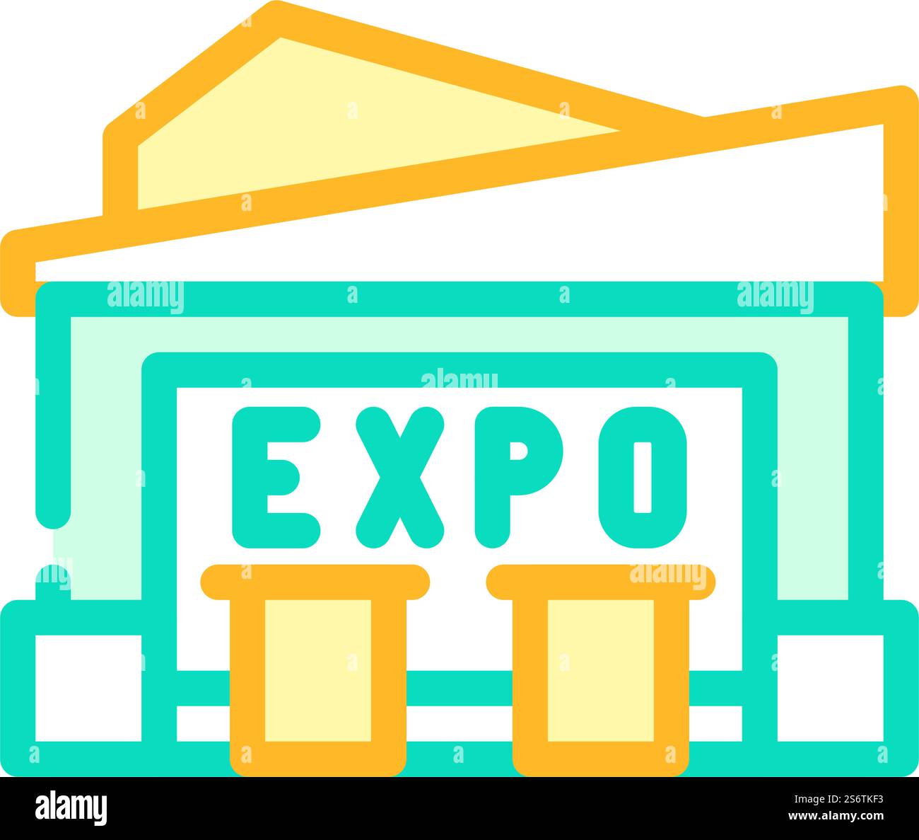 expo center color icon vector. expo center sign. isolated symbol ...