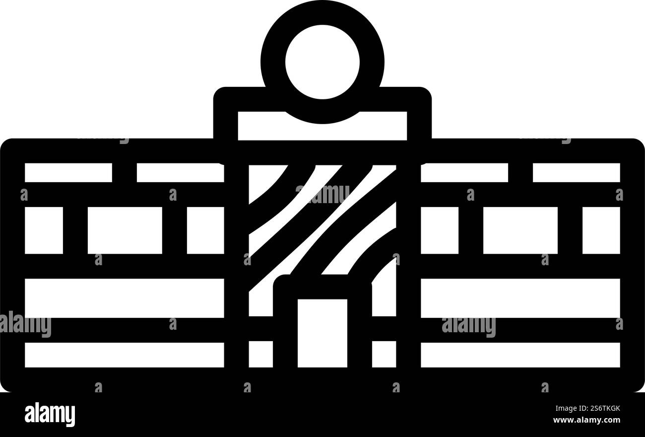 shopping center line icon vector. shopping center sign. isolated ...