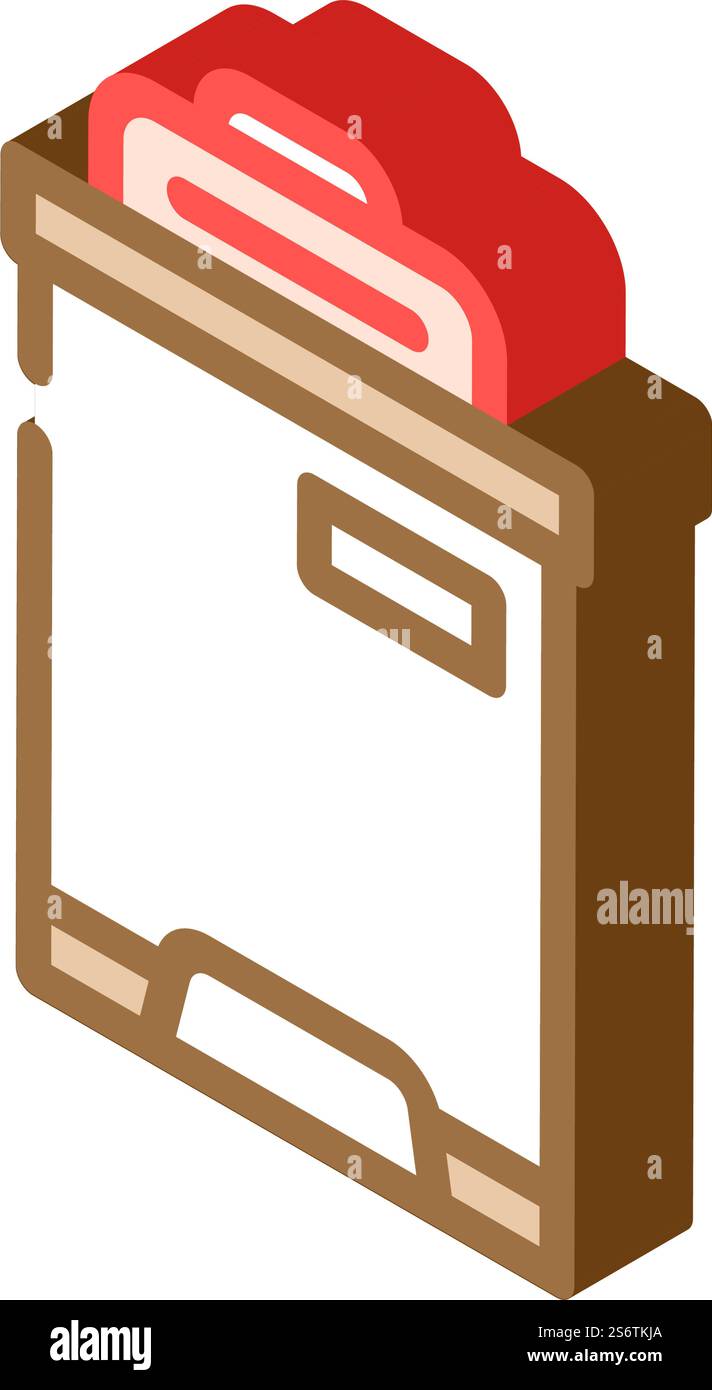 trash compactor isometric icon vector. trash compactor sign. isolated ...