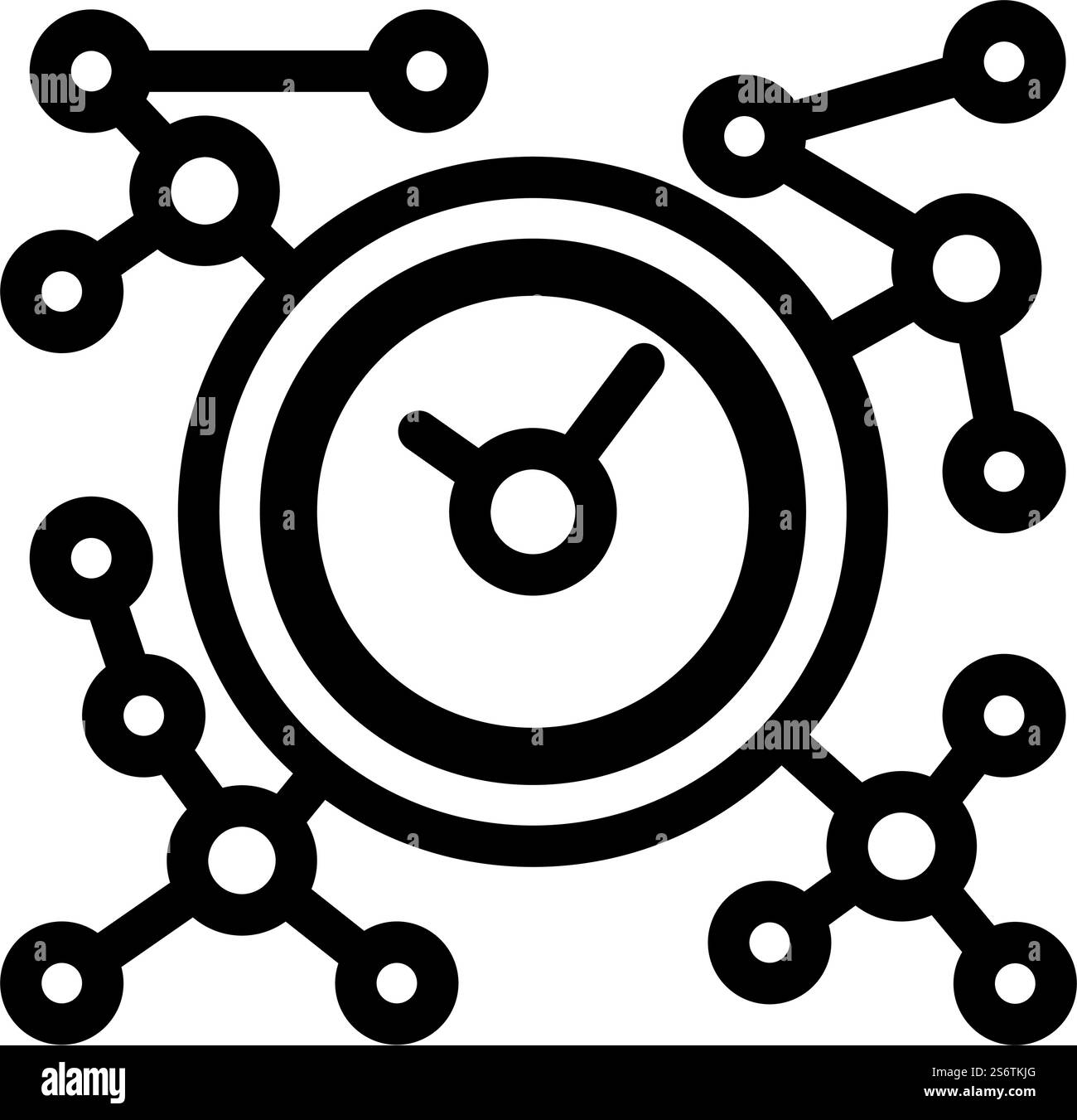 distribution of time across projects line icon vector. distribution of ...