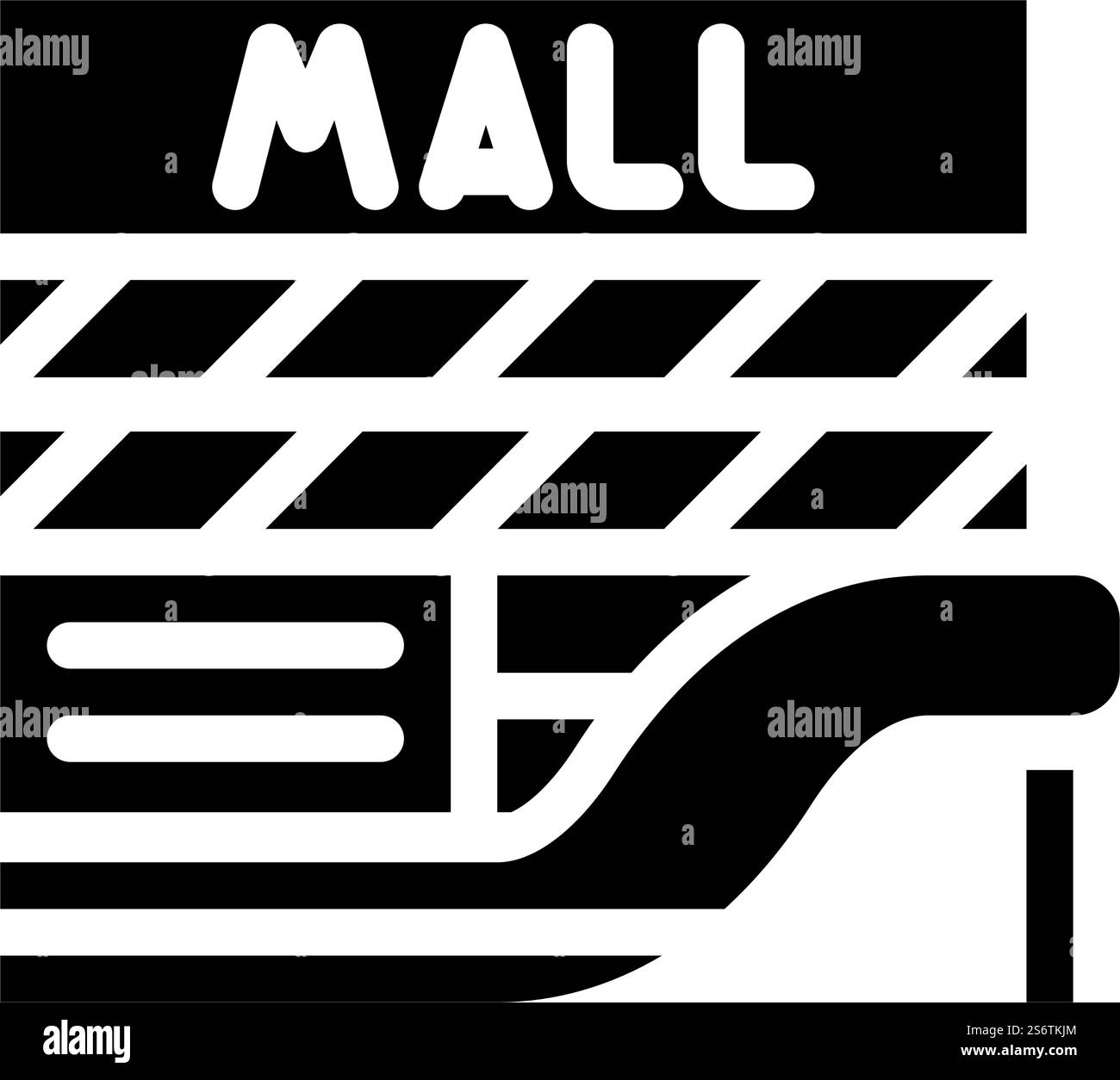 commercial center glyph icon vector. commercial center sign. isolated ...