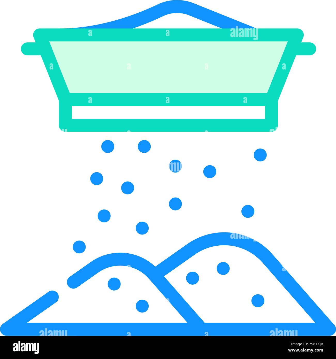 flour sifting color icon vector. flour sifting sign. isolated symbol ...