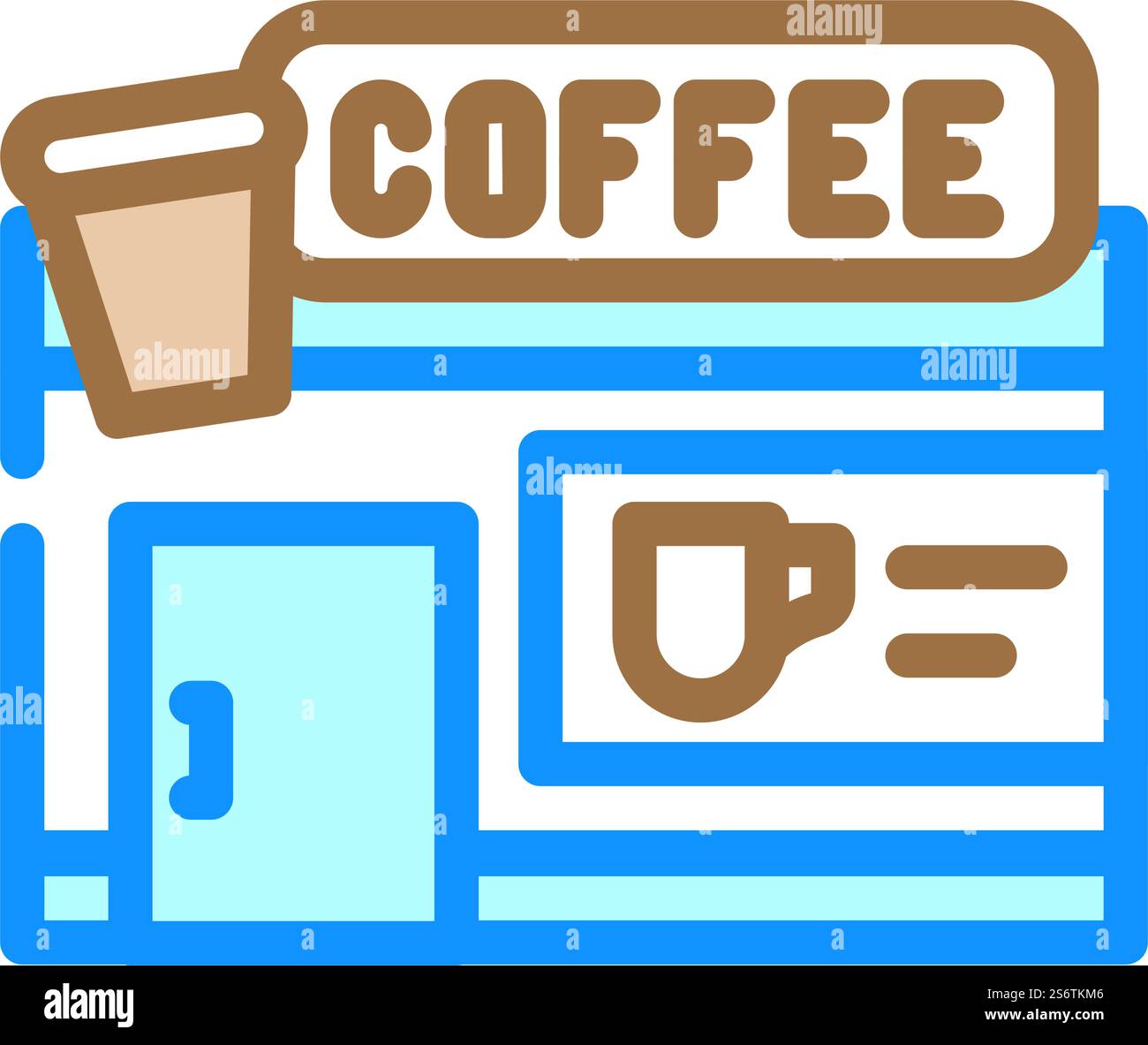 coffee shop color icon vector. coffee shop sign. isolated symbol ...