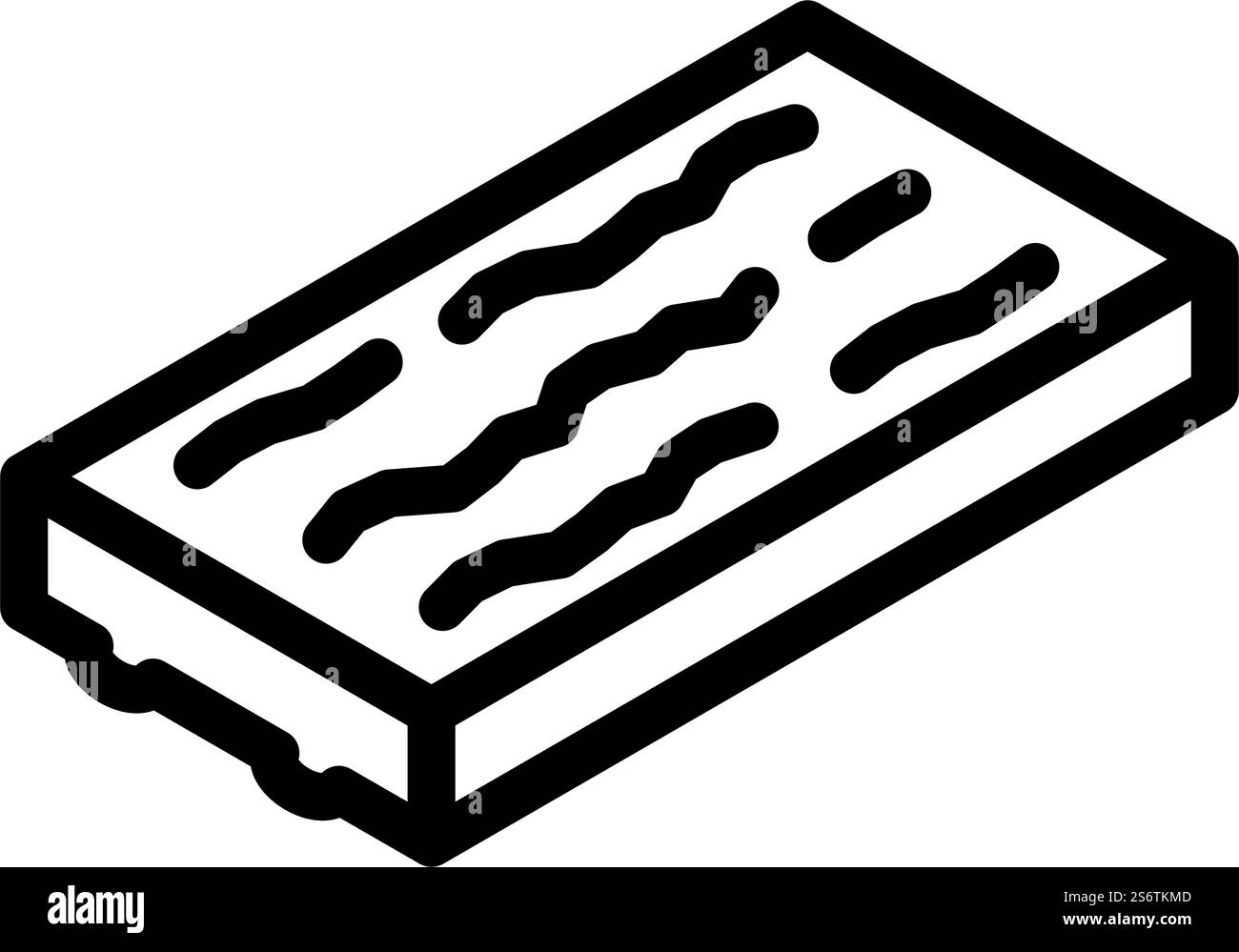 exterior facing brick line icon vector. exterior facing brick sign ...