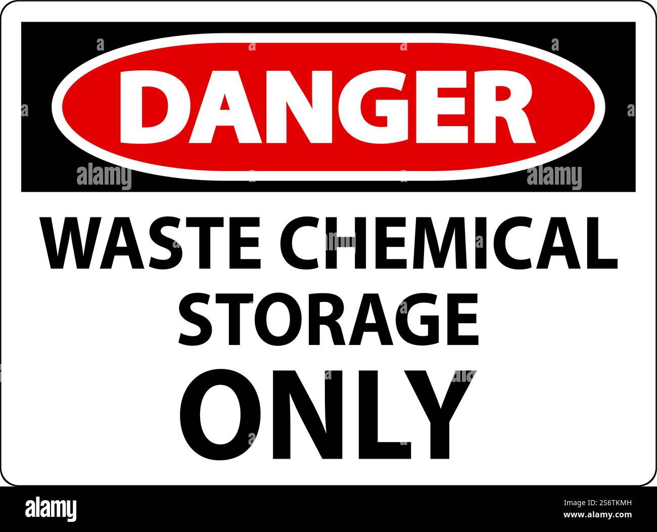 Danger Waste Chemical Storage Only On White Background Stock Vector ...