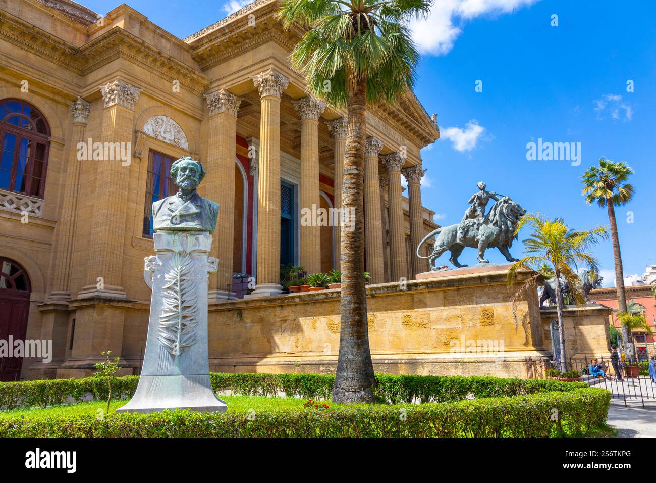 Italy, Sicily, Palermo. Grand Theâtre Victor-Emmanuel. Teatro Massimo ...