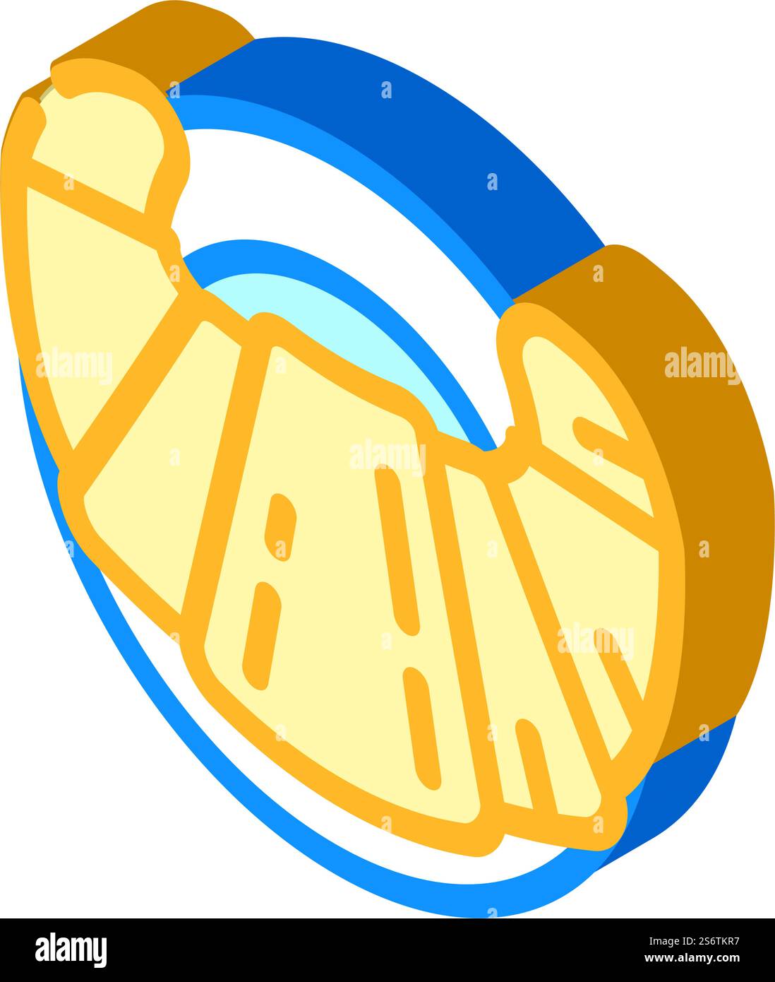 croissant bakery isometric icon vector. croissant bakery sign. isolated ...