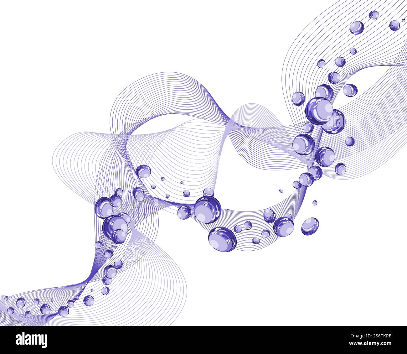 Abstract wave element from thin lines. Stylized line art background in ...