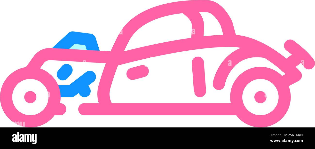 hot rod car color icon vector. hot rod car sign. isolated symbol ...