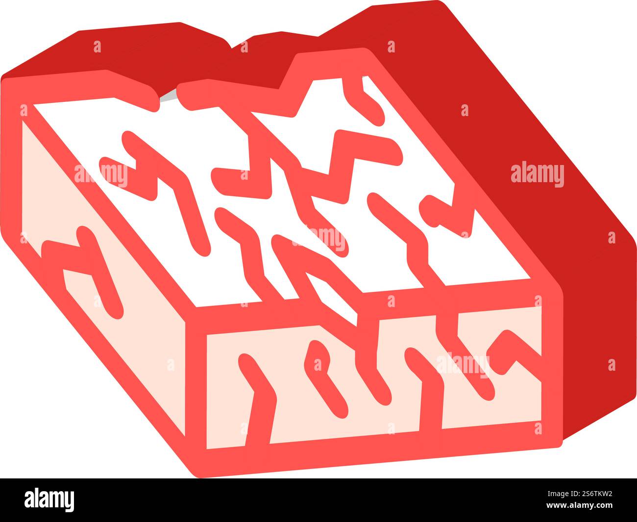 defective brick isometric icon vector. defective brick sign. isolated ...