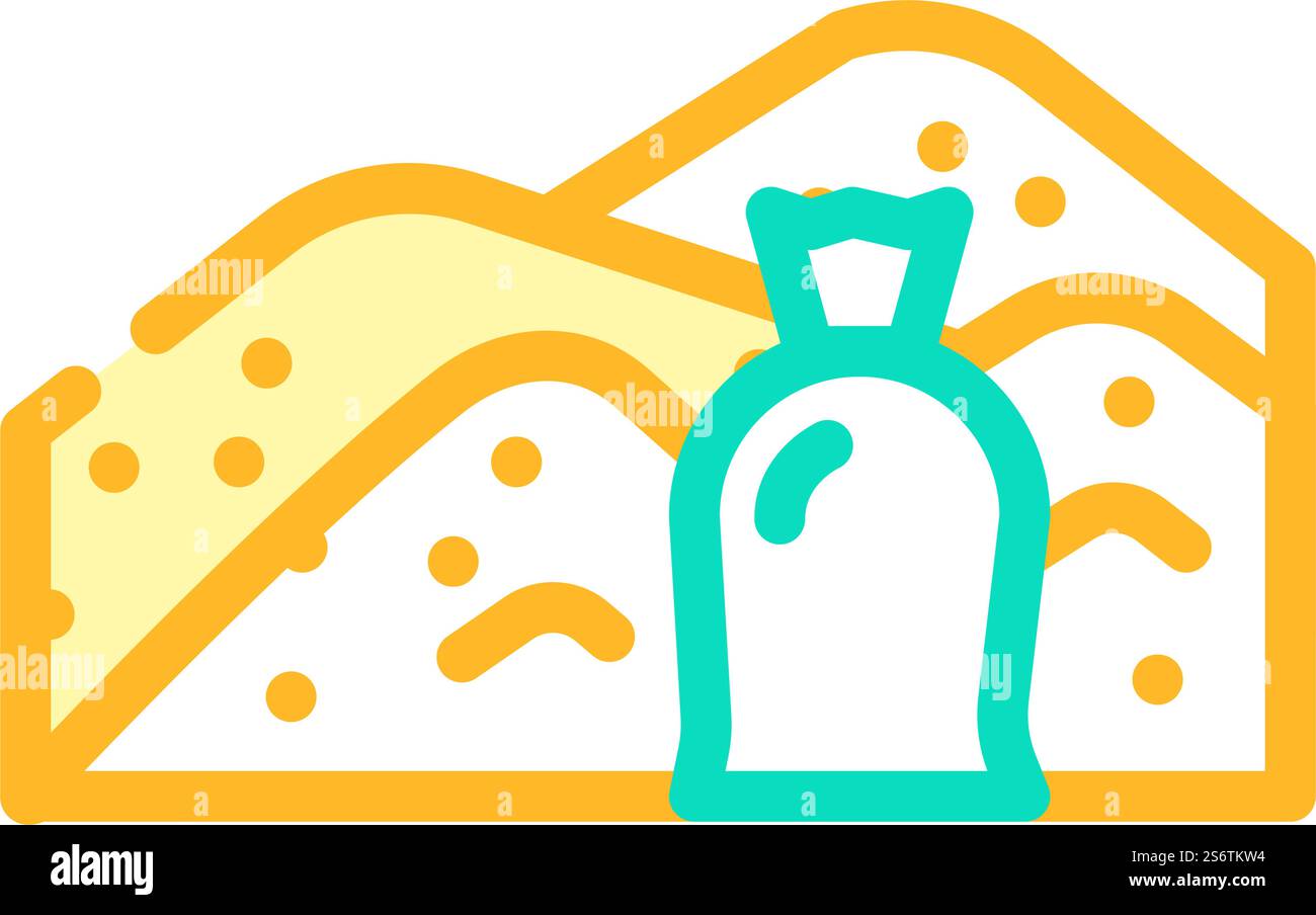 sand building material color icon vector. sand building material sign ...