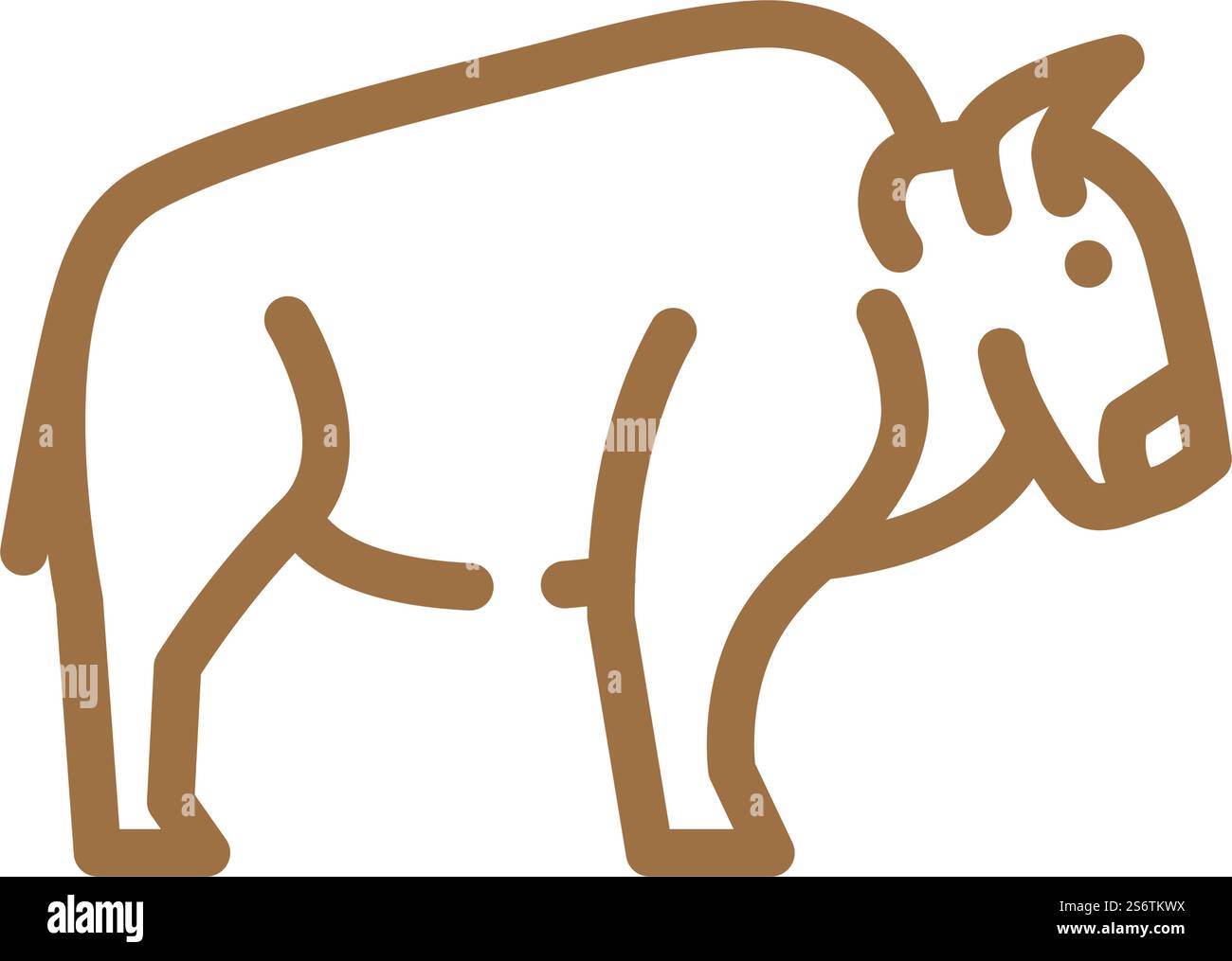 buffalo wild animal color icon vector. buffalo wild animal sign ...