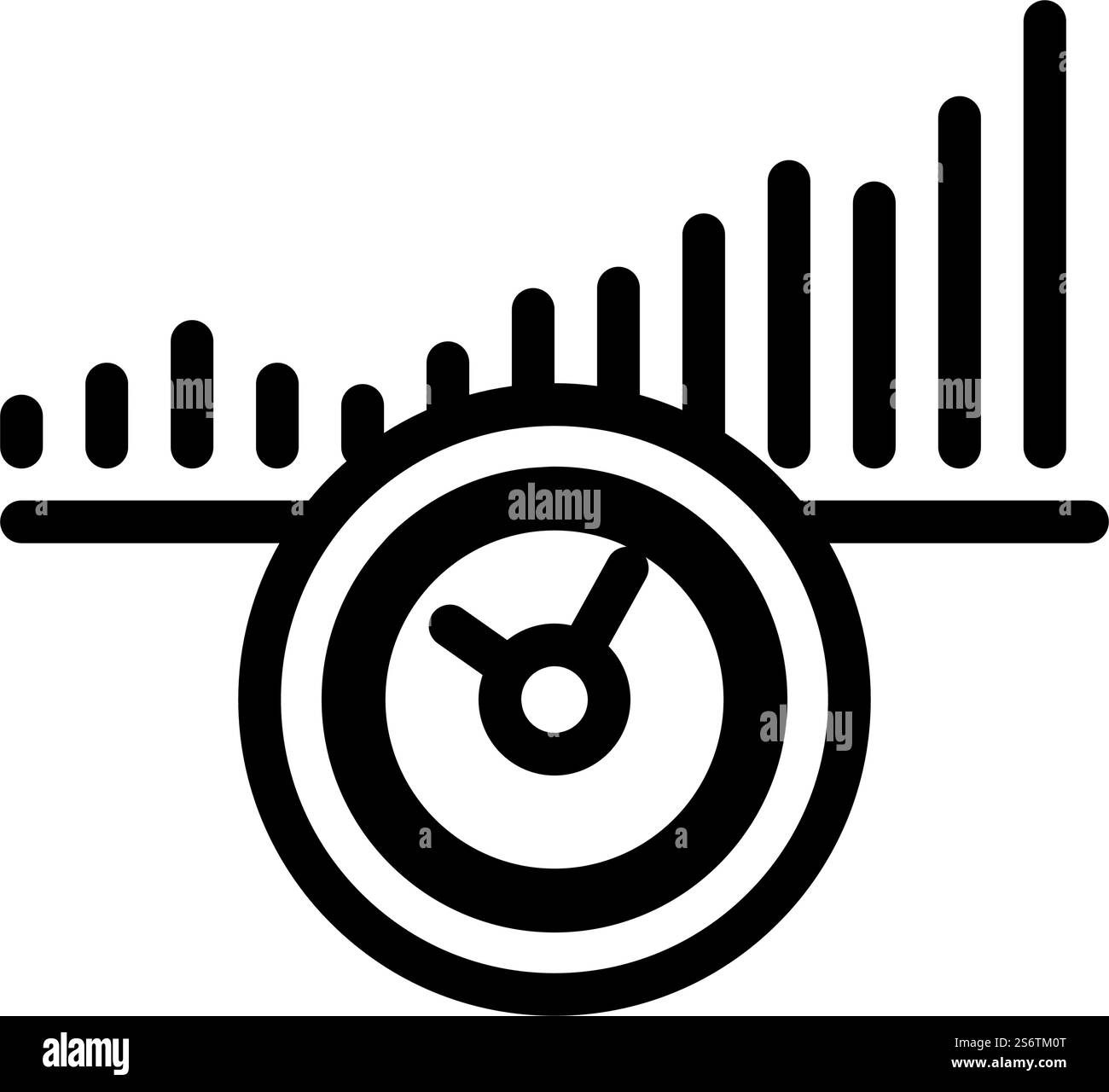 increase time line icon vector. increase time sign. isolated contour ...