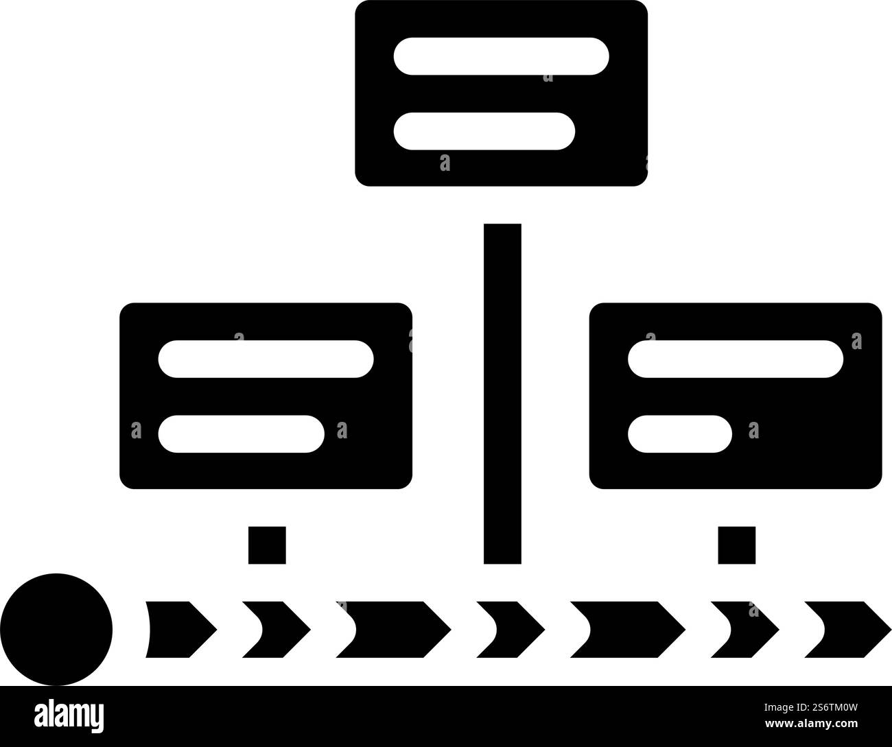 timeline management glyph icon vector. timeline management sign ...