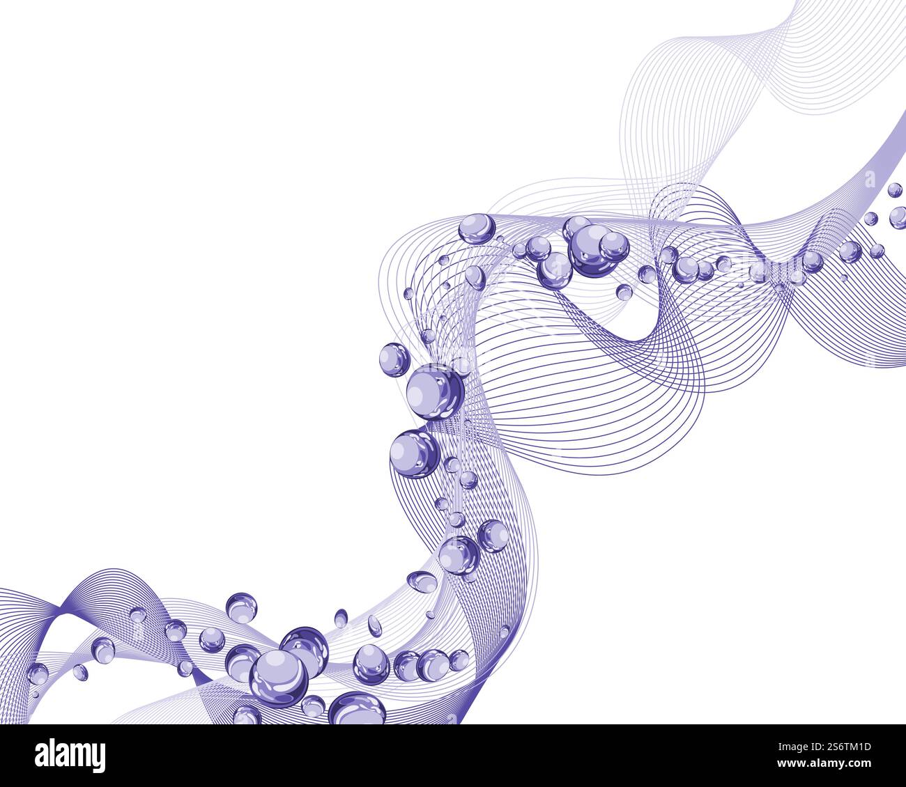 Abstract wave element from thin lines. Stylized line art background in ...