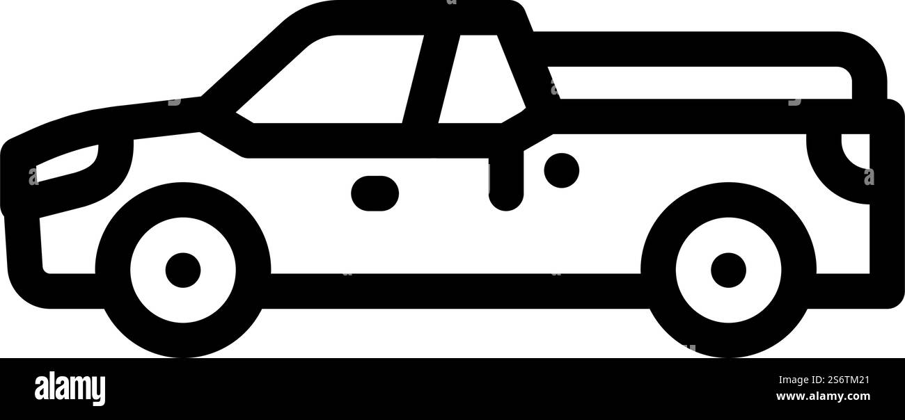 pickup line icon vector. pickup sign. isolated contour symbol black ...