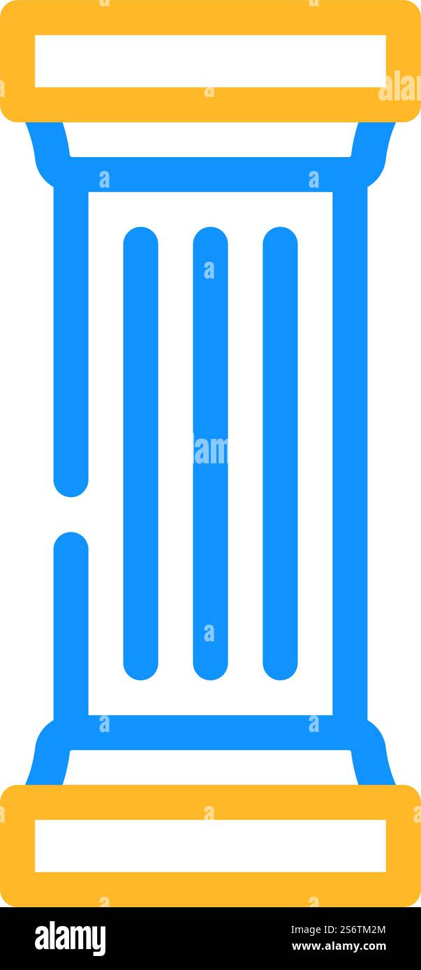 columns and posts color icon vector. columns and posts sign. isolated ...
