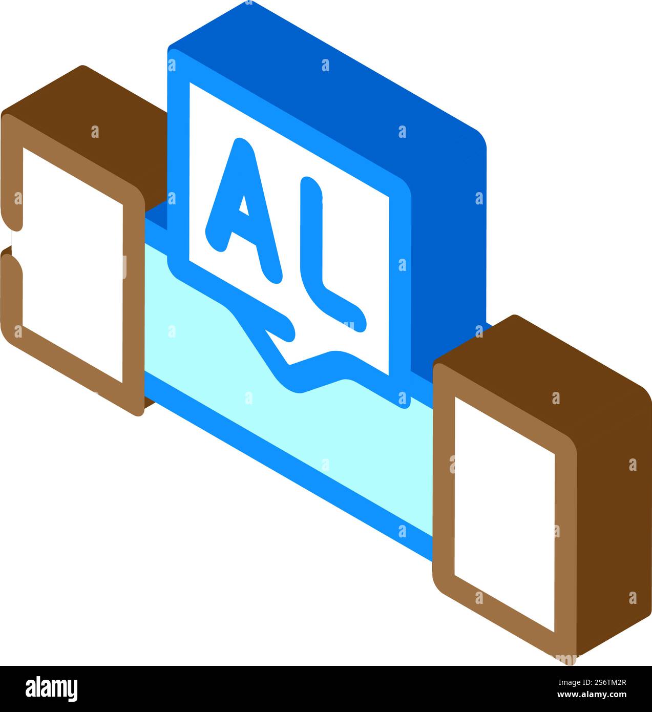 Aluminum Cable Isometric Icon Vector Aluminum Cable Sign Isolated