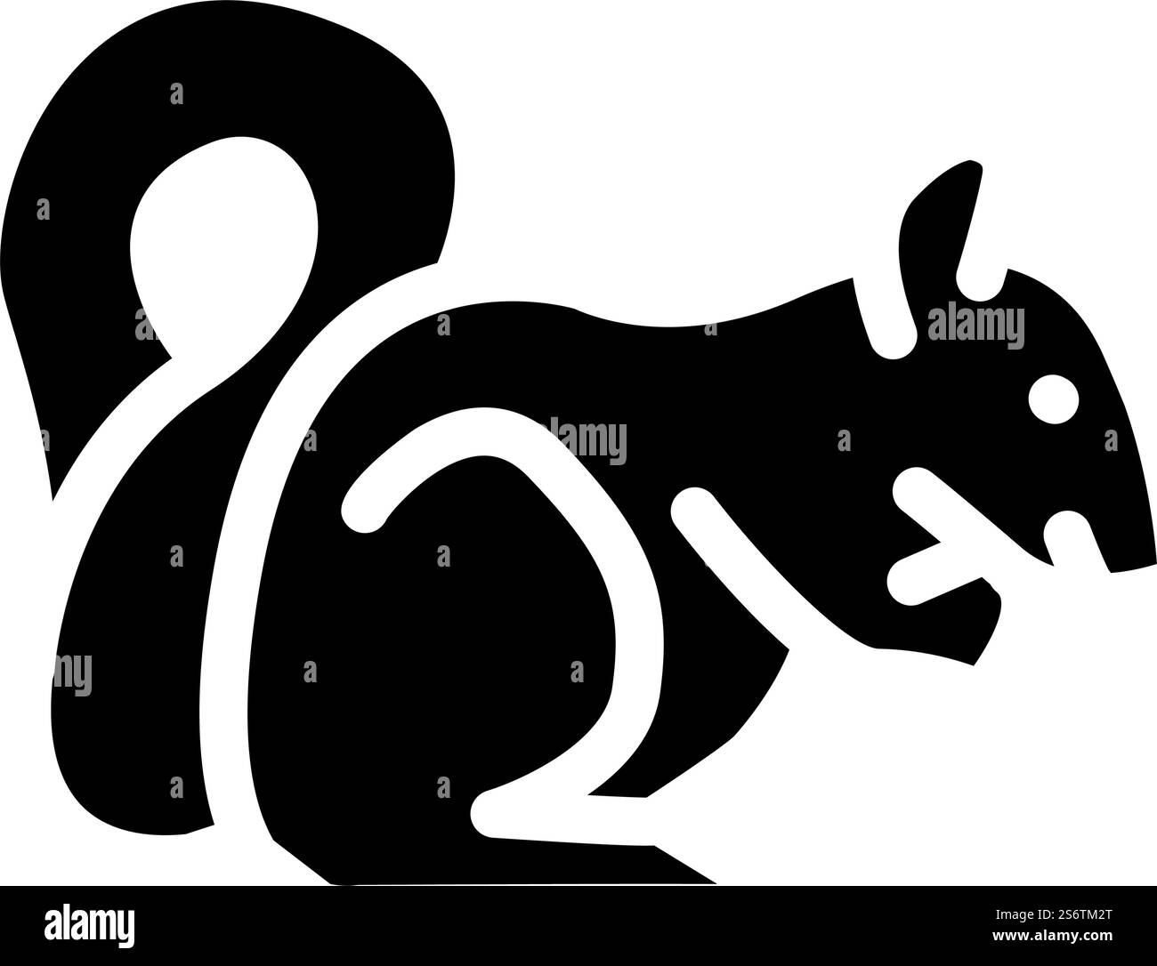squirrel wild animal glyph icon vector. squirrel wild animal sign ...