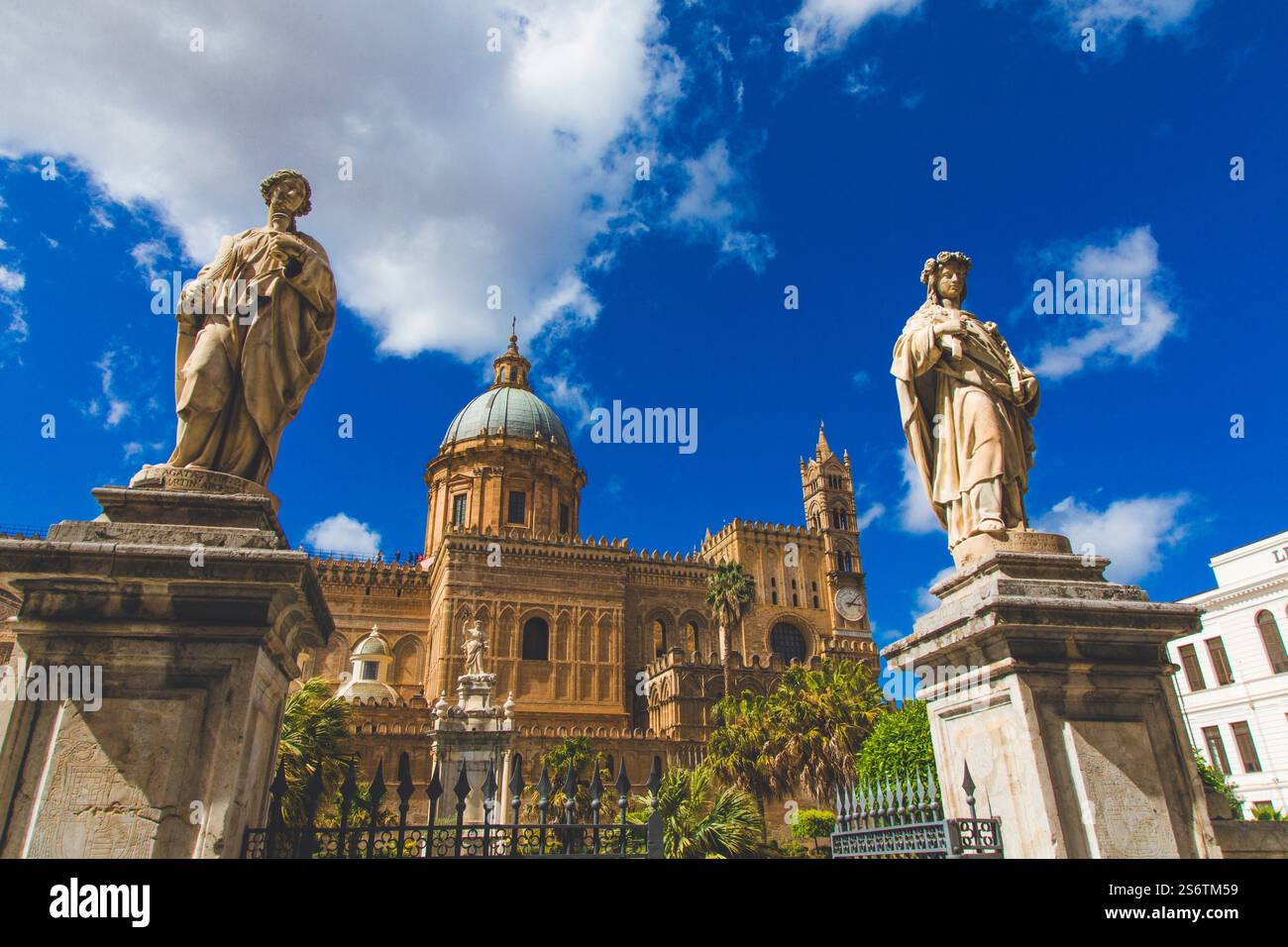 Italy, Sicily, Palermo. Palermo Cathedral. The statue of Saint Rosalia ...