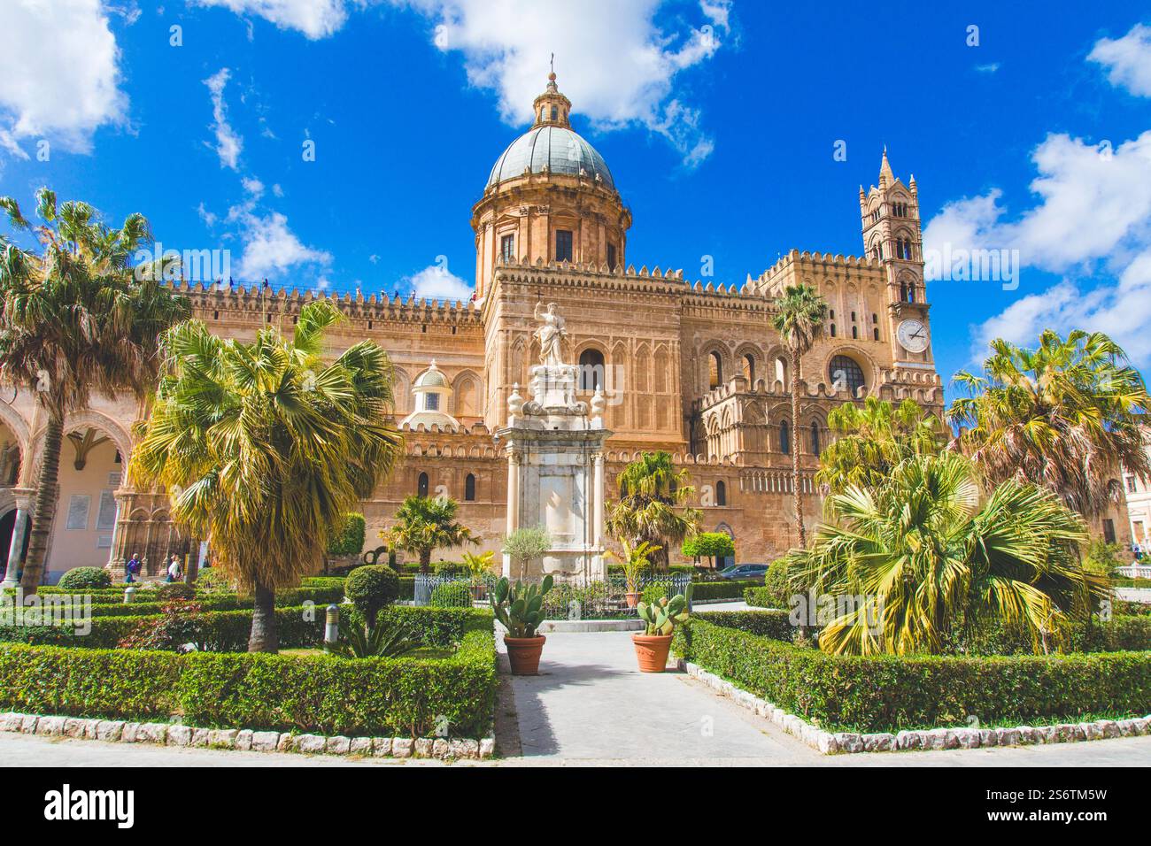 Italy, Sicily, Palermo. Palermo Cathedral. the statue of Saint Rosalie ...